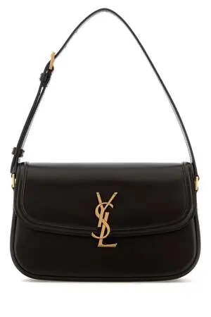 Saint Laurent Dark Leather Solferino Shoulder Bag - Brown