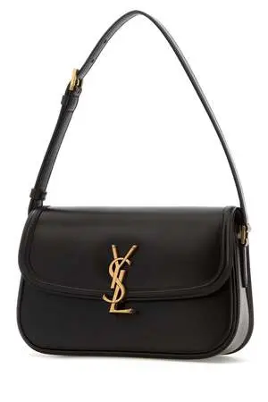 Saint Laurent Dark Leather Solferino Shoulder Bag - Brown