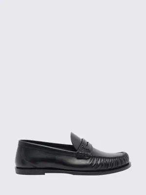 Saint Laurent Smooth Calfskin Leather Penny Loafers - Black