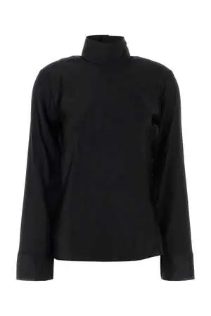 COURREGES Stretch Satin Top - Black