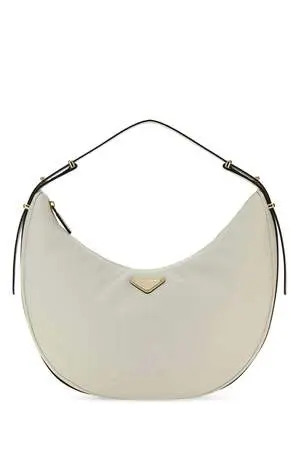 Prada Leather Big Arquã¨ Handbag - White