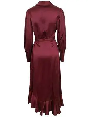 Zimmermann Silk Wrap Midi Dress