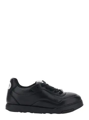 Givenchy Black Low Top Sneaker With Logo Lettering On The Back And Logo Patch On The Tongue In Leather For - Multicolor
