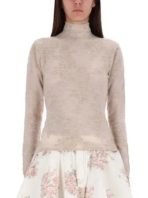 GANNI Alpaca Blend Sweater - Cream