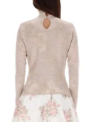 GANNI Alpaca Blend Sweater - Cream