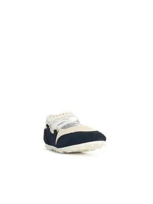 Marni Fabric And Suede Ballerina - Black