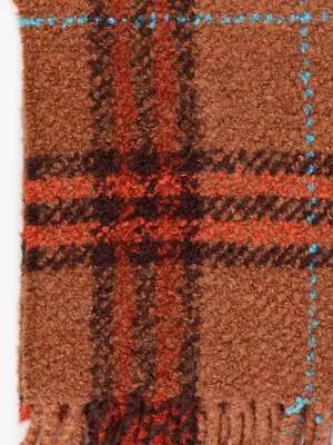 Burberry Wool Blend And Alpaca Boucle Scarf