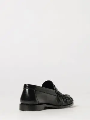 Saint Laurent Lambskin Penny Loafers - Black