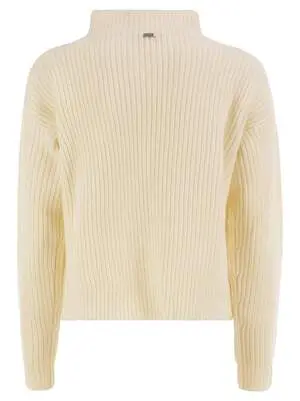 Herno Wool Textured Knit Jumper - Cream
