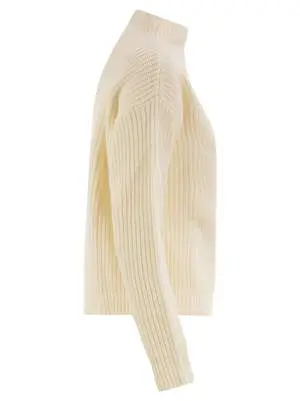 Herno Wool Textured Knit Jumper - Cream