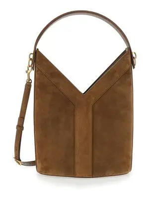 Saint Laurent Handbag Bo Y Long Bucket' With Brown Suede Leather Handle For - Multicolor