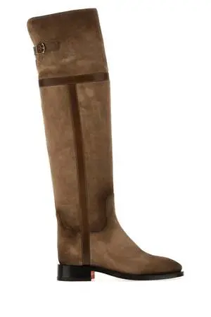 Santoni Mud Suede Janelle Boots