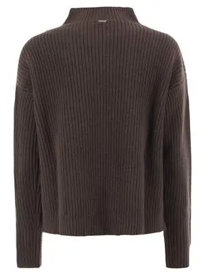 Herno Wool Textured Knit Pullover - Brown