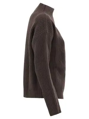 Herno Wool Textured Knit Pullover - Brown