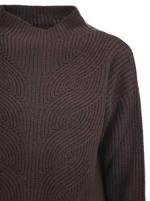 Herno Wool Textured Knit Pullover - Brown