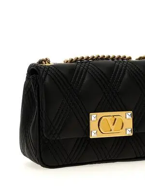 Valentino Garavani Quiltie 67 Shoulder Bag - Black