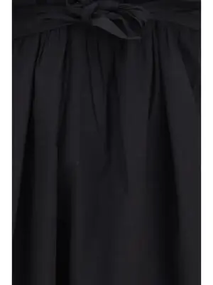 GANNI Stretch Cotton Midi Dress - Black