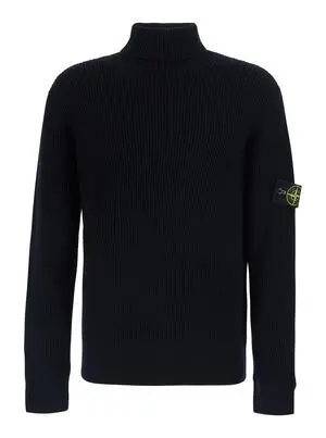 Stone Island STONE ISLAND High Collar Wool Sweater Multicolor