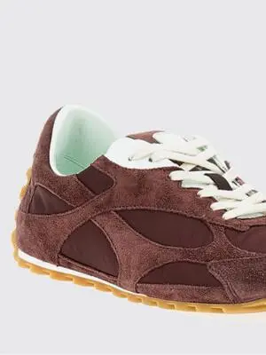 Bottega Veneta Orbit Suede And Nylon Sneakers - Red