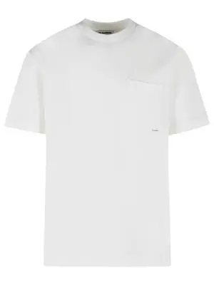 JIL SANDER Black Cotton T-shirt - White