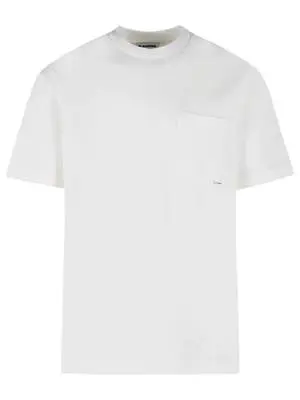 JIL SANDER Black Cotton T-shirt - White
