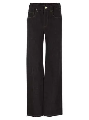 Brunello Cucinelli Wide-leg Cotton Denim Jeans - Multicolor