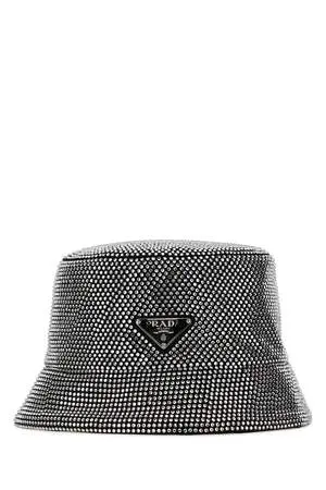 Prada Embellished Fabric Bucket Hat