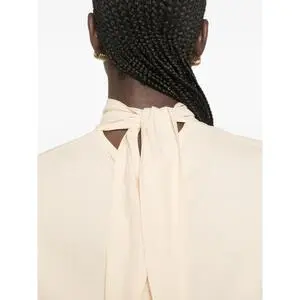 LEMAIRE Cotton High Neck Long Sleeve T-shirt - Cream
