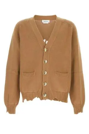 Alexander McQueen Biscuit Cotton Cardigan - Brown