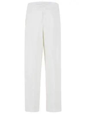 JIL SANDER Cotton And Silk Trousers - Cream