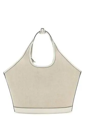 Prada Sand Canvas Handbag