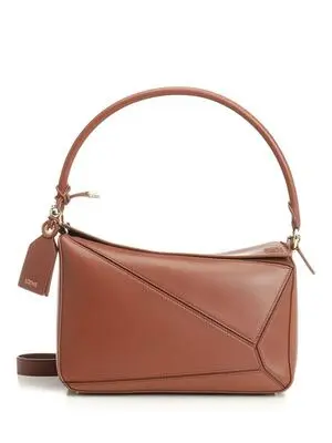 Loewe Puzzle Featherlight Medium Bag - Cream