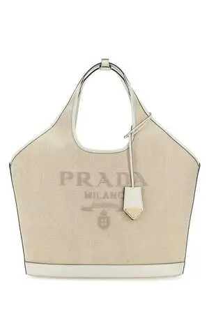 Prada Canvas Shopping Bag - Brown