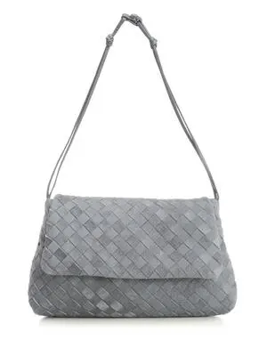 Bottega Veneta Suede Giorno Bag - Blue