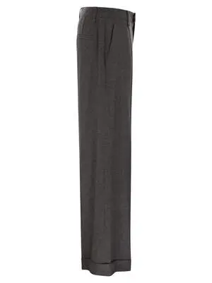 Brunello Cucinelli Virgin Wool And Cashmere Tailored Trousers - Multicolor