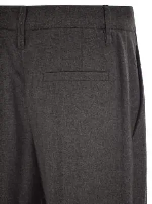 Brunello Cucinelli Virgin Wool And Cashmere Tailored Trousers - Multicolor