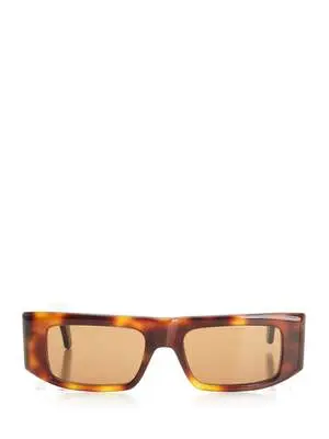 Valentino Garavani Rectangular Acetate Glasses - Brown