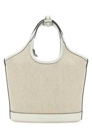 Prada Linen Handbag - Brown