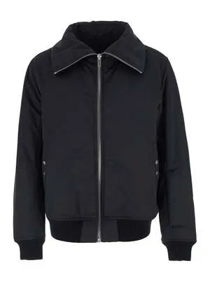 Rick Owens Dracuflight' Black Jacket With Oversized High Collar In Tech Fabric For - Multicolor
