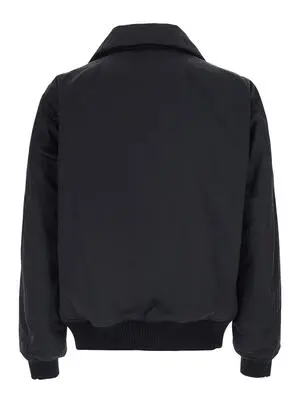 Rick Owens Dracuflight' Black Jacket With Oversized High Collar In Tech Fabric For