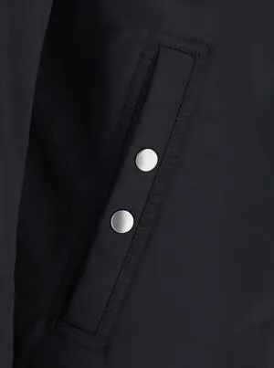 Rick Owens Dracuflight' Black Jacket With Oversized High Collar In Tech Fabric For