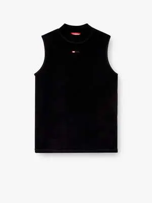 DIESEL® Stretch Viscose Mock Neck Tank Top - Multicolor