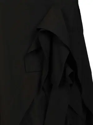 Bottega Veneta Lightweight Wool Midi Skirt - Black