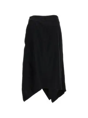 Bottega Veneta Lightweight Wool Midi Skirt - Black