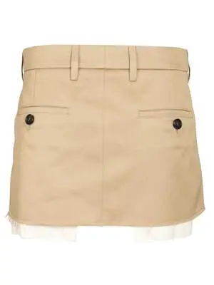 Miu Miu Cotton Chino Mini Skirt