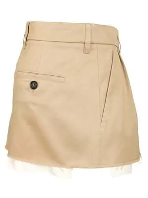 Miu Miu Cotton Chino Mini Skirt