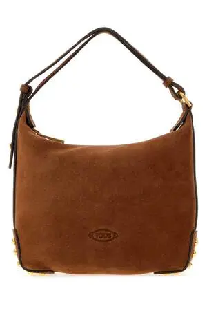 TOD'S Brown Suede Mini Shoulder Bag - Multicolor