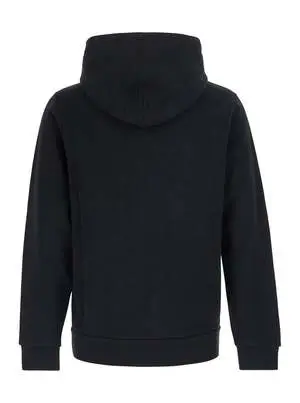 Moncler Black Sweatshirt With Logo Patch On The Front In Cotton For