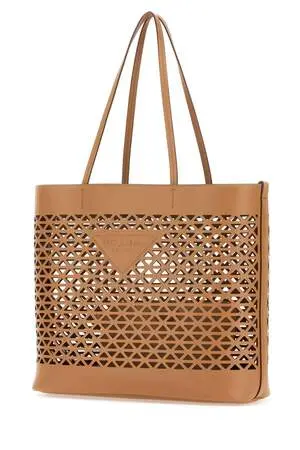 Prada Sand Leather Shopping Bag