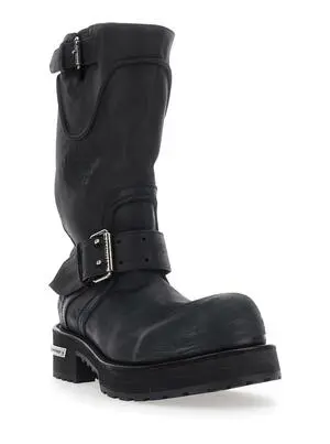 Balenciaga Venom Leather Boots - Multicolor
